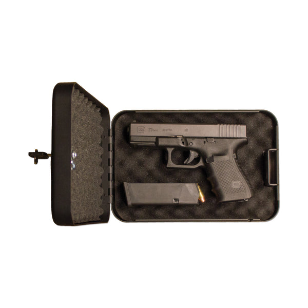 glock case on bed